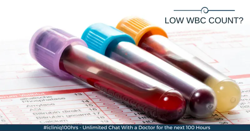 What symptoms occur when WBC is 3.7?